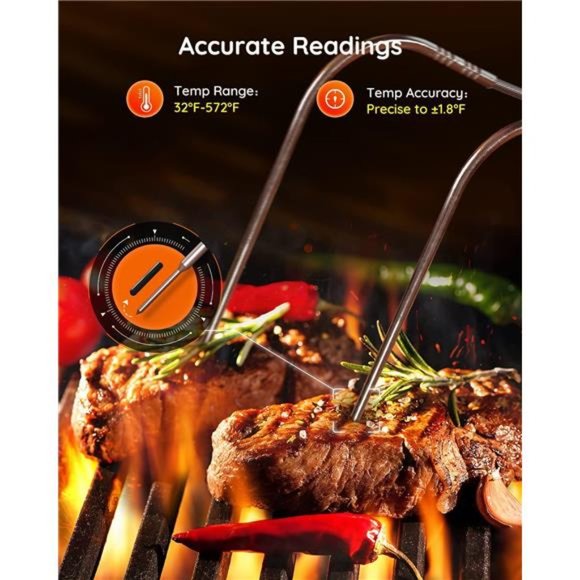 Kitchen | Bluetooth Meat Thermometer23ft Range Wireless Grill ...